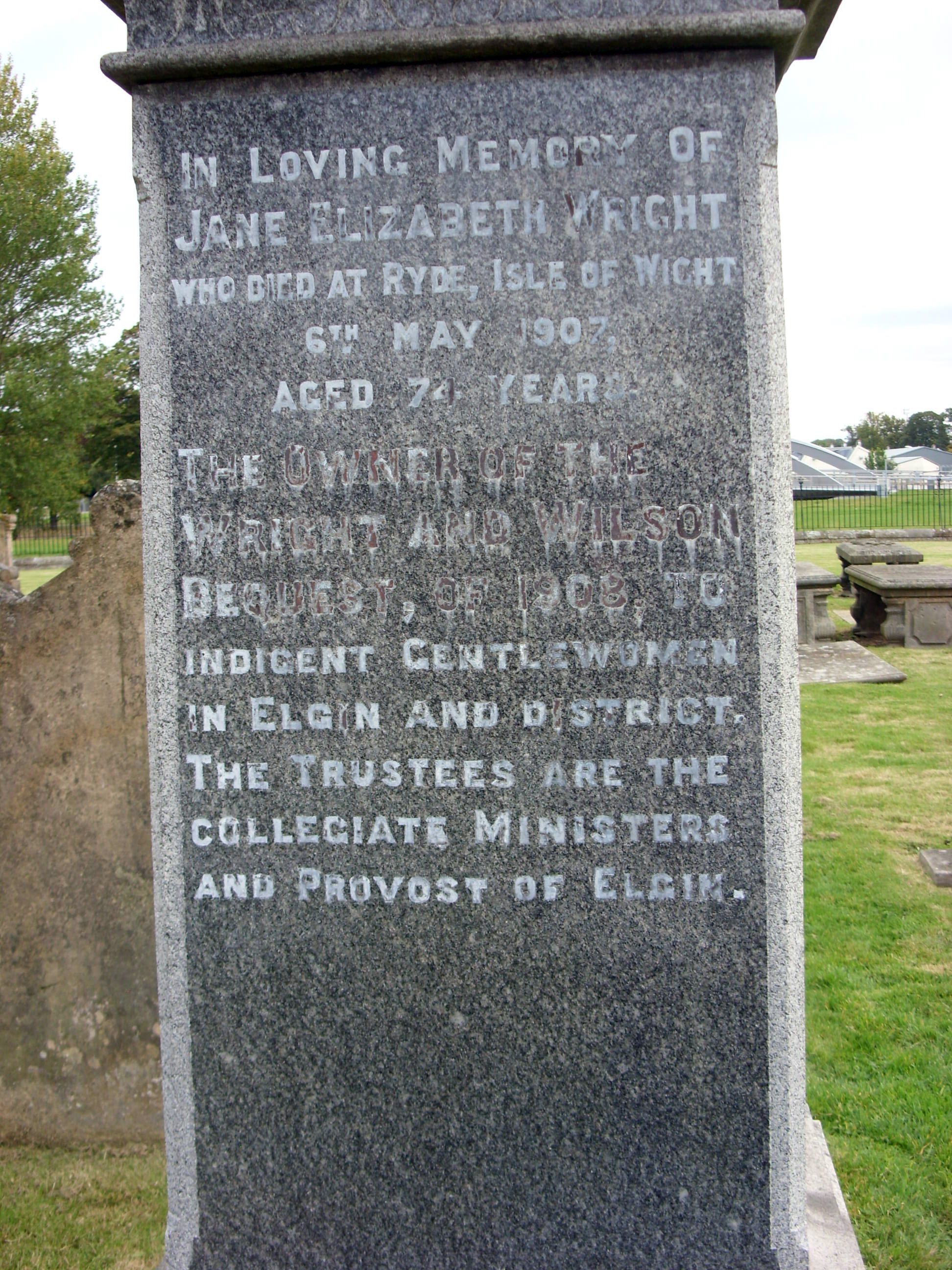 Elgin Cathedral Burial Ground