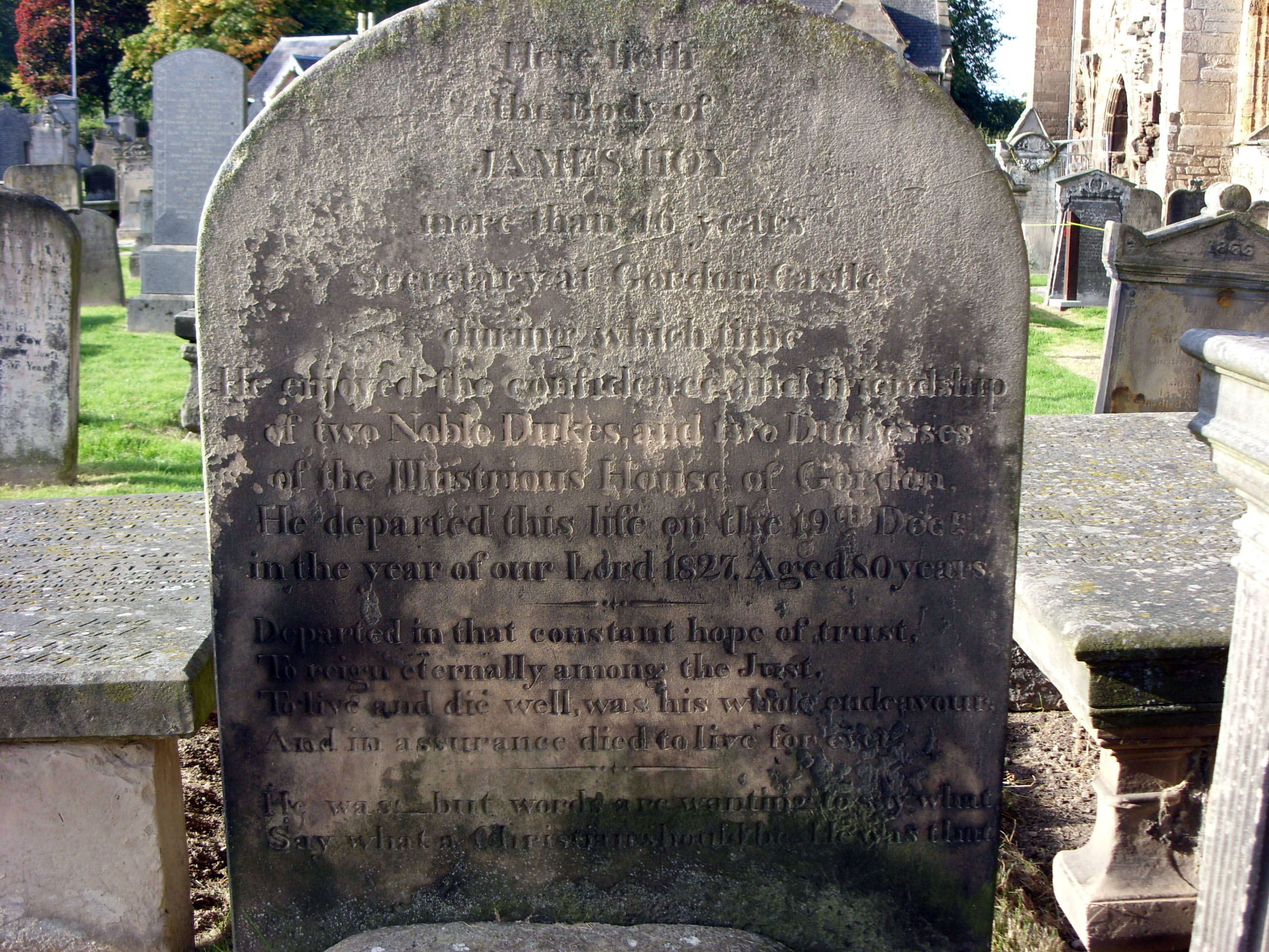 Elgin Cathedral Burial Ground
