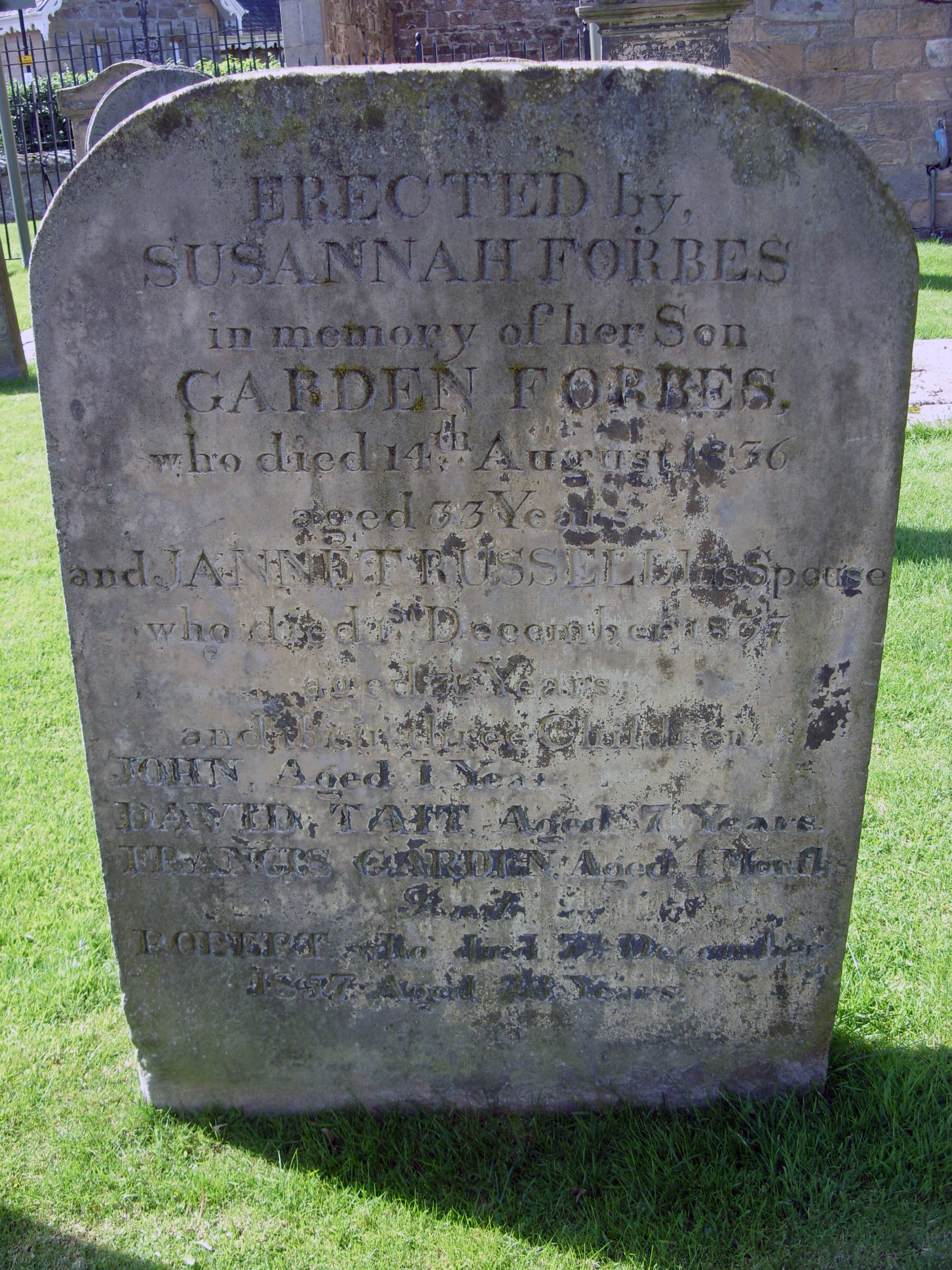 Elgin Cathedral Burial Ground